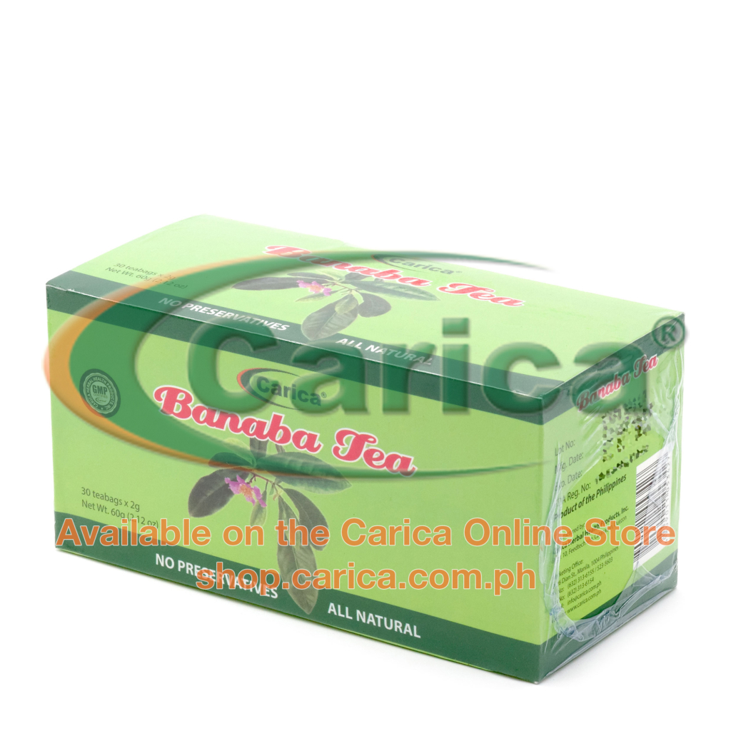 Banaba Tea (Lagerstroemia speciosa) – Box of 30 Tea bags – Carica ...