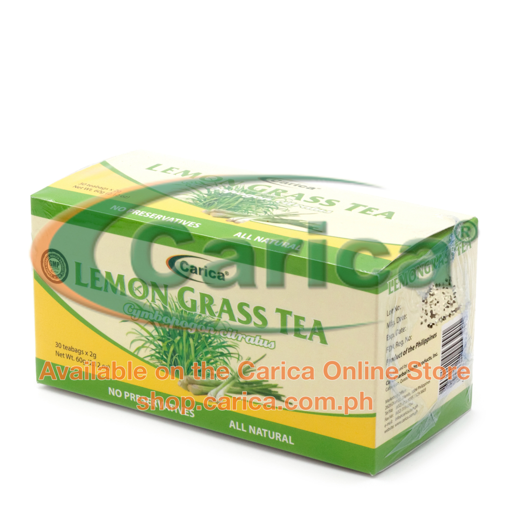 Lemon Grass Tea (Tanglad – Cymbopogon citratus) – Box of 30 Tea bags ...