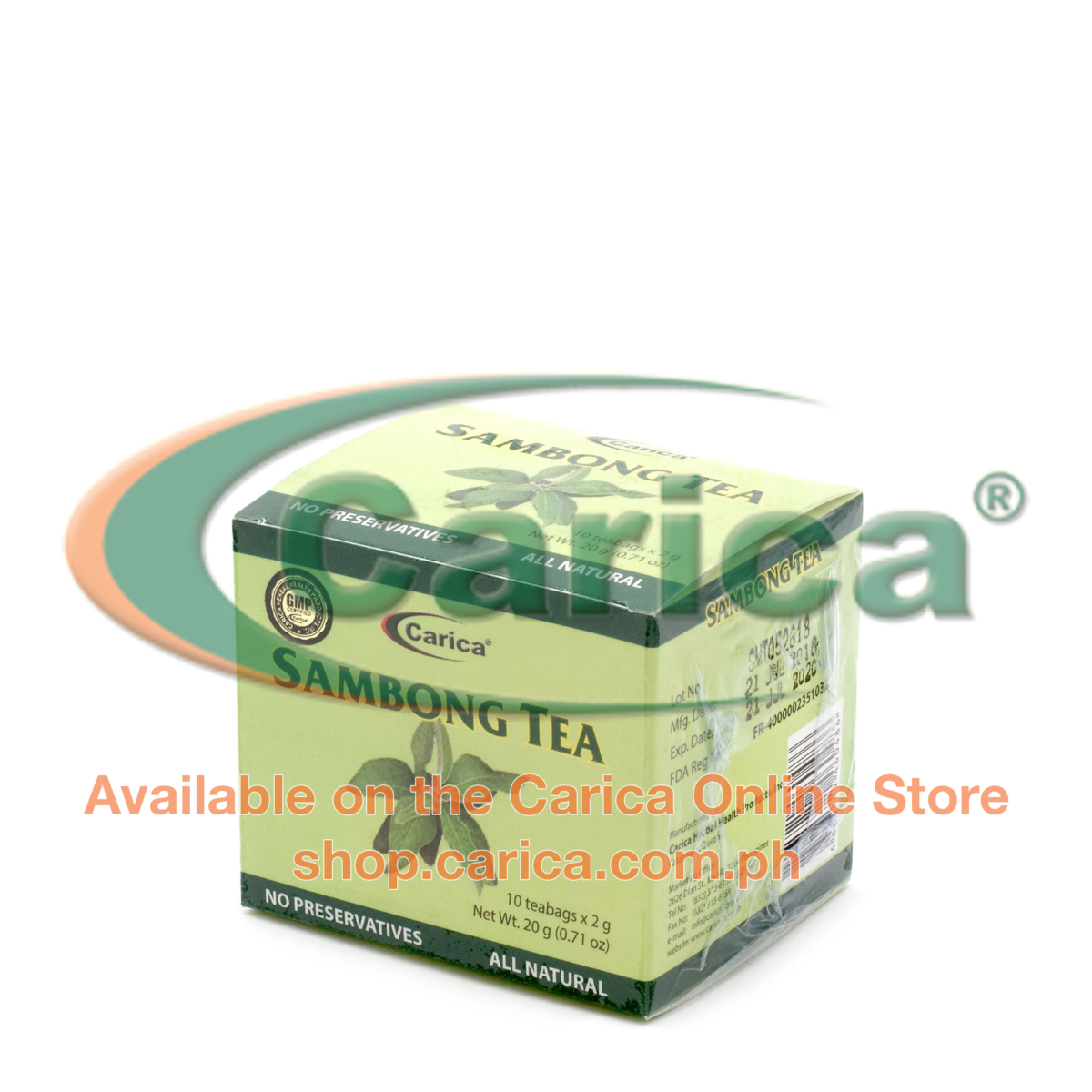 Sambong Tea (Blumea balsamifera) – Box of 10 Tea bags – Carica Herbal ...